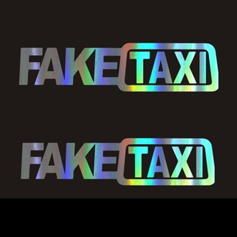 FAKE TAXI Reflective Car Sticker Window Van Vinyl Decal Funny Emblem ...
