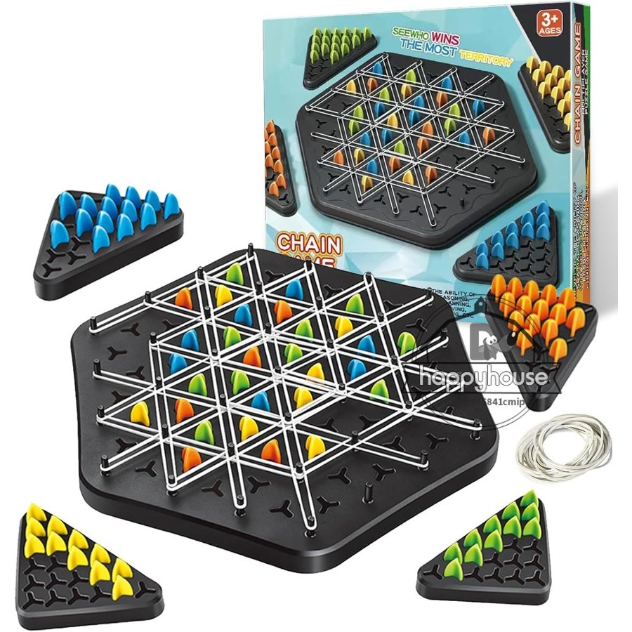 Chain Triangle Chess Game Triggle Board Game Triggle Rubber Band Game ...