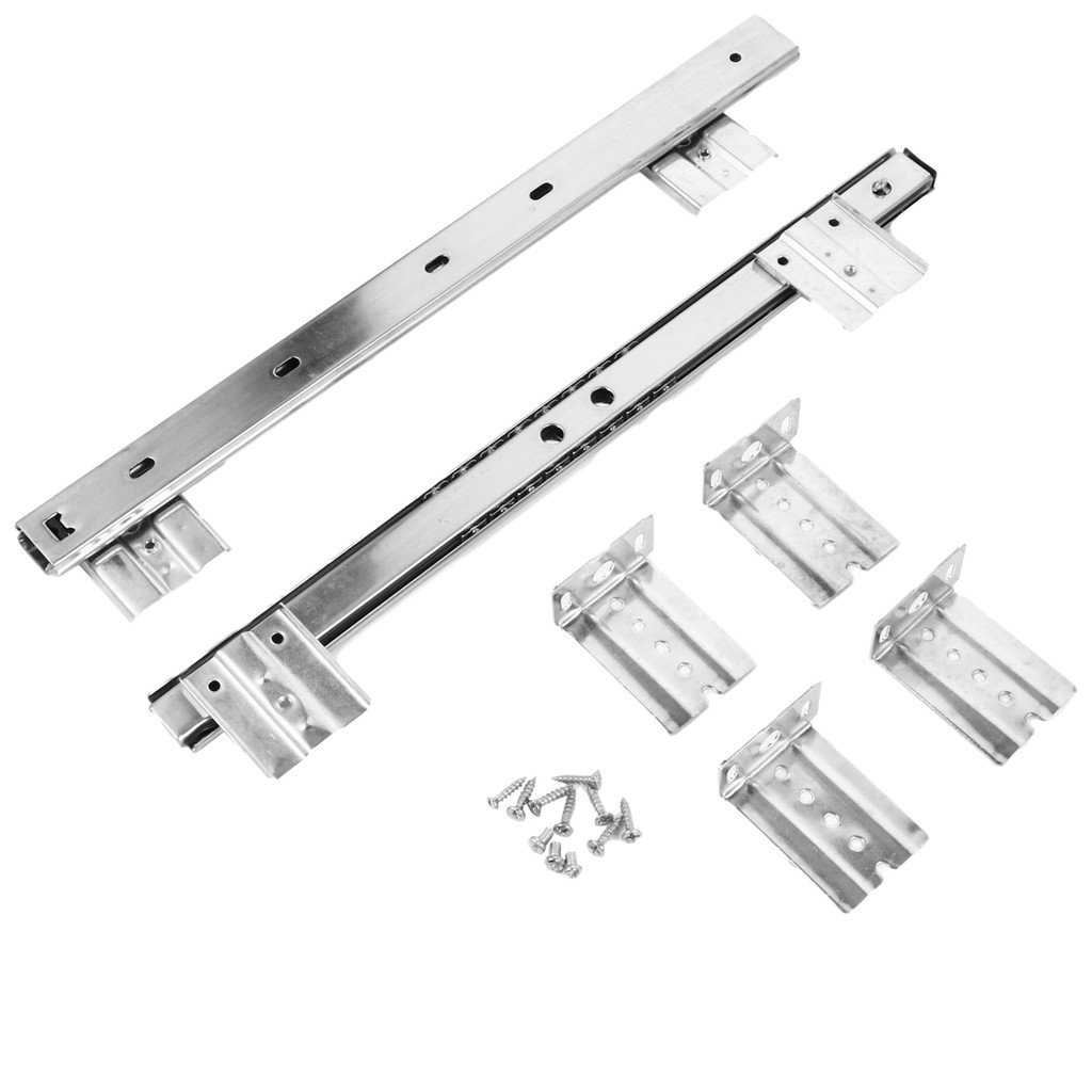 Track Guide Shelf Brackets Heavy Duty Keyboard Slide Drawer Work Tracks ...