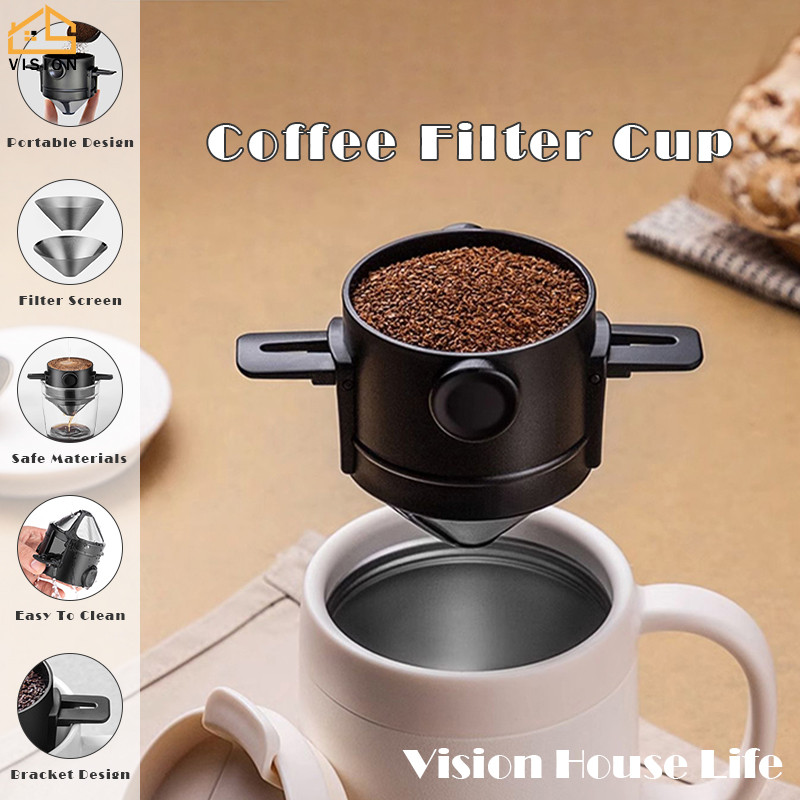 Vision Reusable Cone Coffee Dripper Filter Portable Pour Over Coffee ...