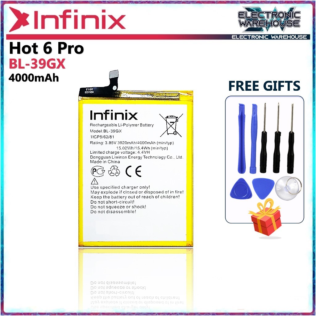 Battery for Infinix Hot 6 Pro BL-39GX | X608 | Shopee Philippines