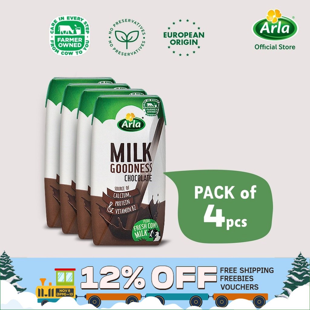 Arla Chocolate Milk 200ml 4-Pack | Shopee Philippines