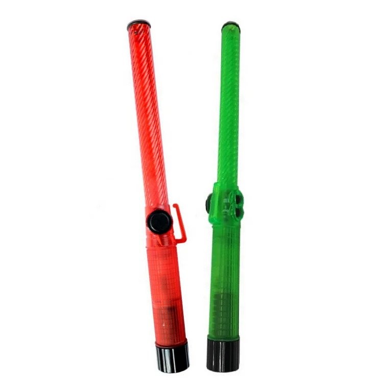 Heavy duty 43cm rainproof rechargeable led warning traffic signal wands ...