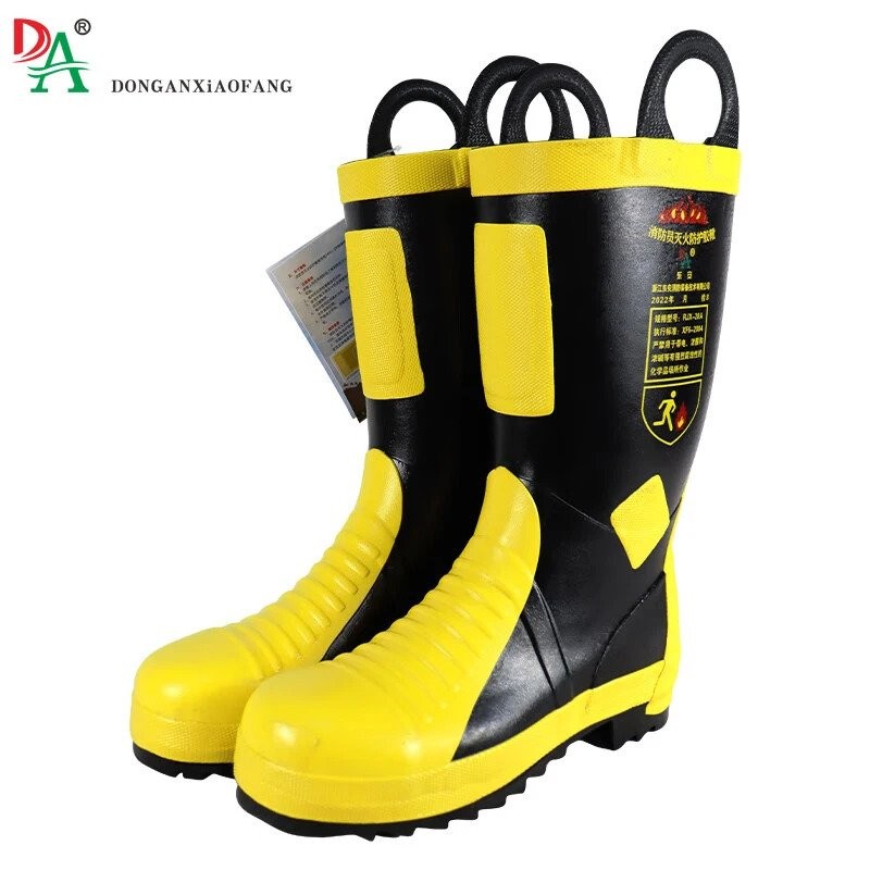 DA OEM Hot Sale Yellow Fire Resistant Heavy Duty Safety Boots Chemical ...