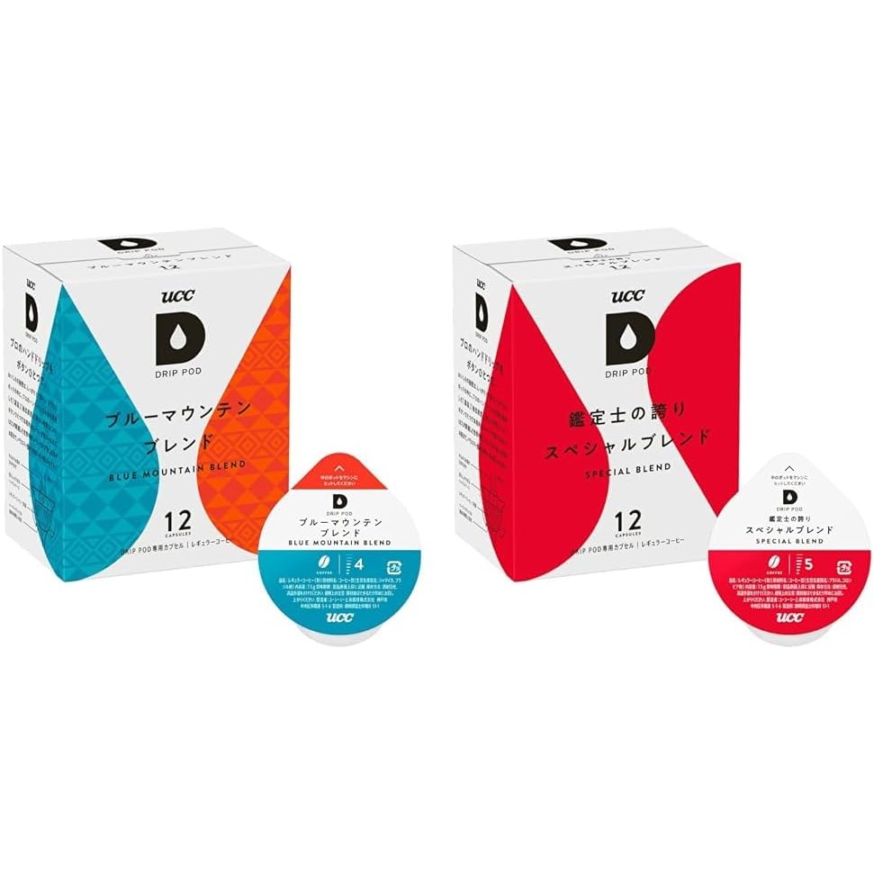 UCC Drip Pods Exclusive Capsules, Blue Mountain Blend, 12 Cups, 3.2 oz ...