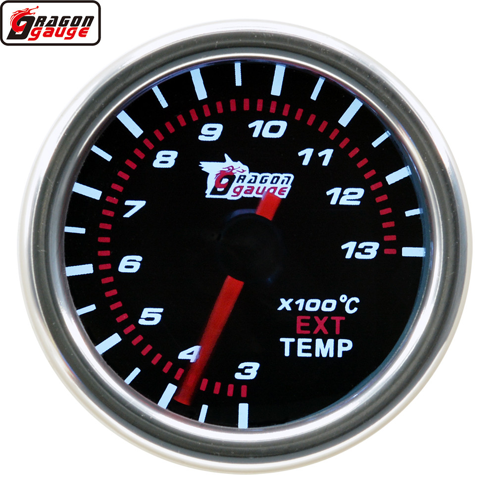 ☋Dragon 52mm Auto Car Ext Temp Gauge Pointer Exhaust Gas Temperature ...
