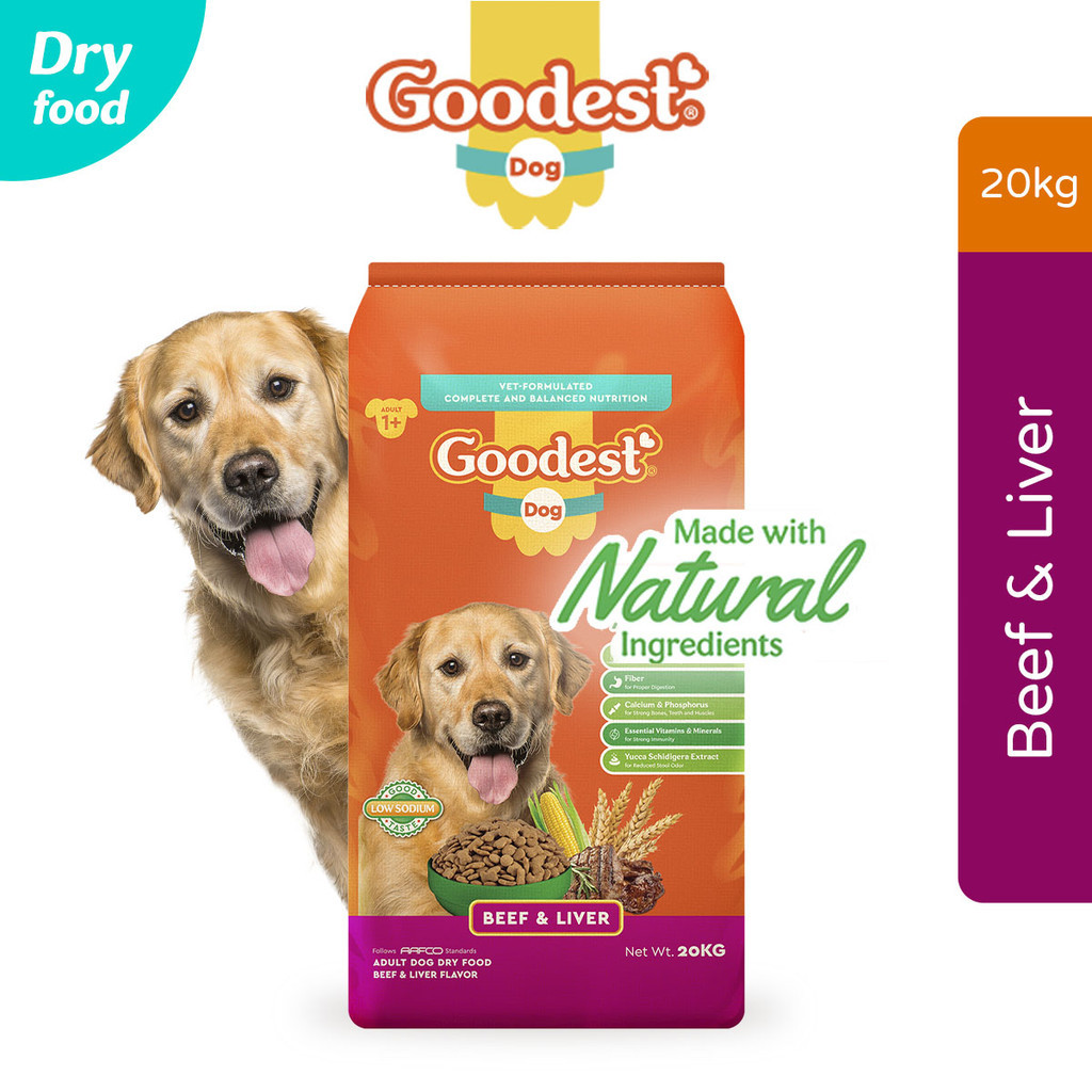 GOODEST Adult Dog Dry Food in Beef & Liver, 20kg. | Shopee Philippines