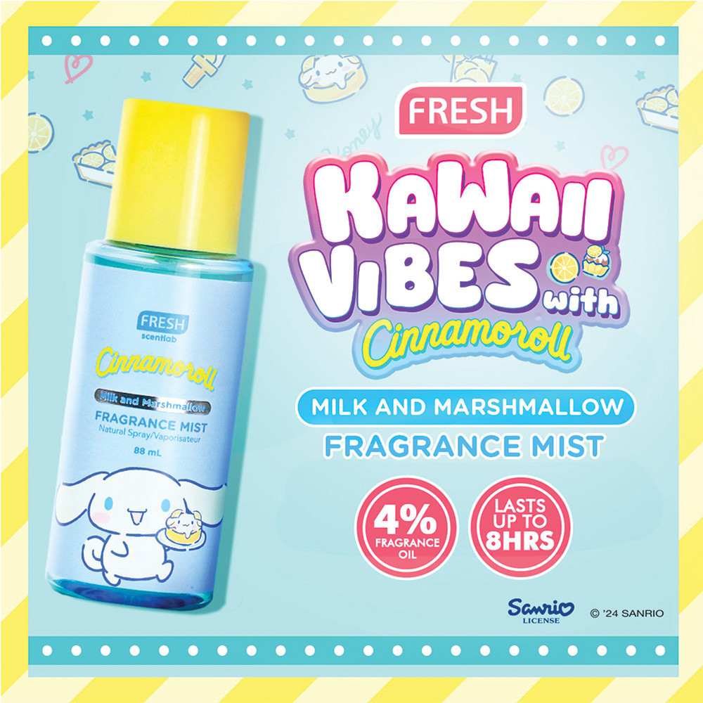 Fresh Sanrio Milk and Marshmallow Fragrance Mist 88 mL | Shopee Philippines