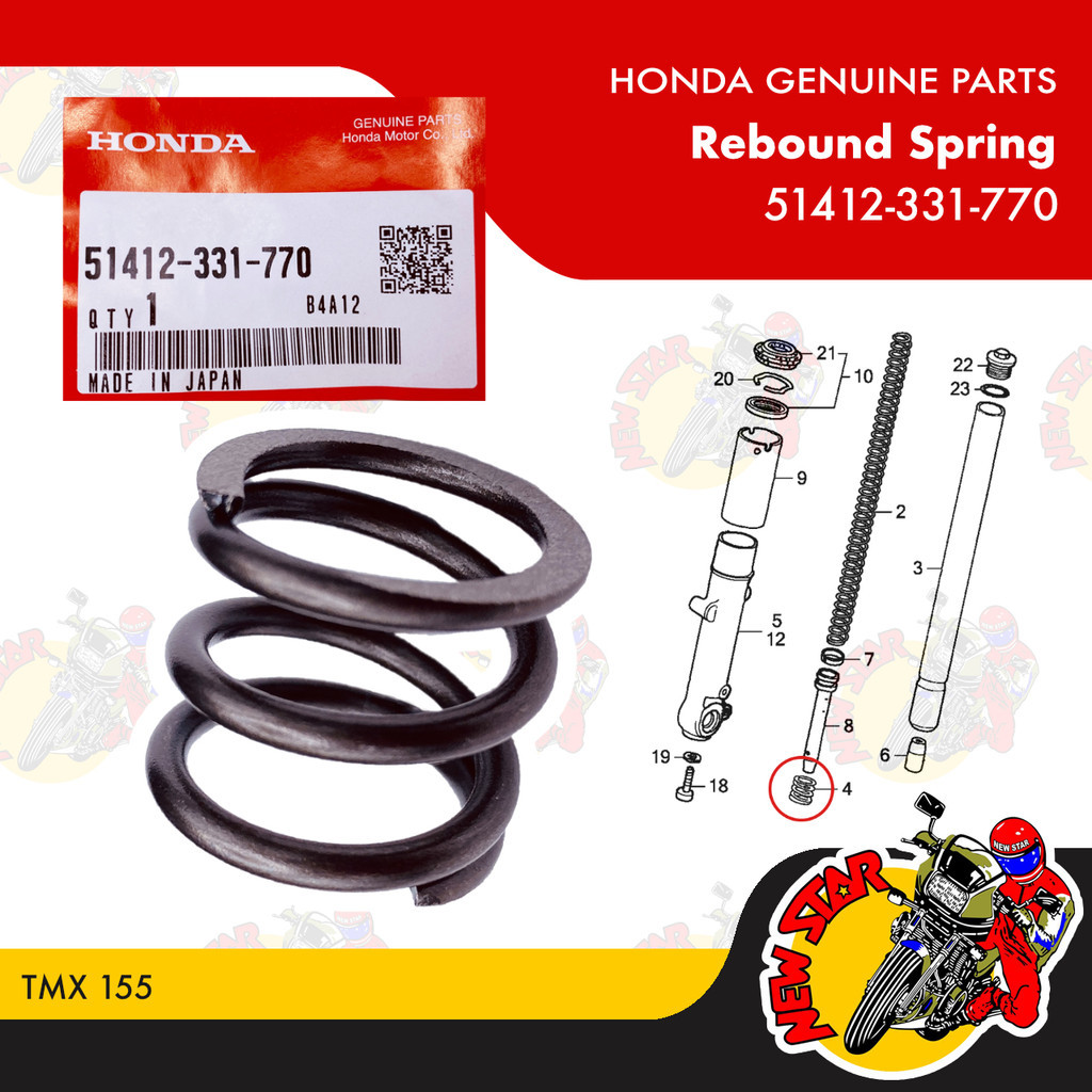 51412-331-770 | Rebound Spring | Genuine Honda parts | TMX 155 | Shopee ...