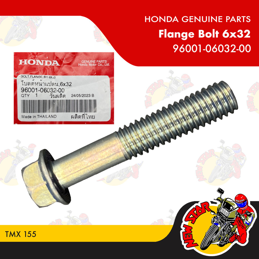 96001-06032-00 | Flange Bolt 6x32 | Genuine Honda parts | TMX 155 ...