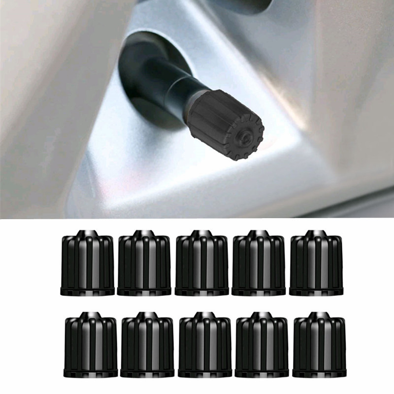 【10x Car Wheel Caps TPMS Tire Valve Caps with Rubber Seal Covers for ...