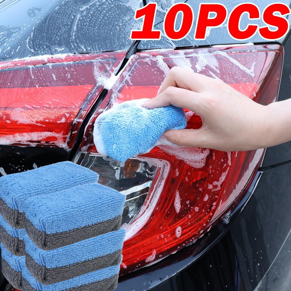 웃Car Microfiber Applicator Sponge Auto Detailing Cleaning Supplies No ...
