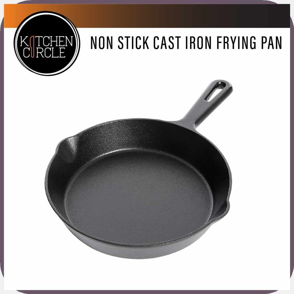 Non-Stick$X|Cast&OX,Iron!w,Skillet!p,Frying!Iq,Pan | Shopee Philippines