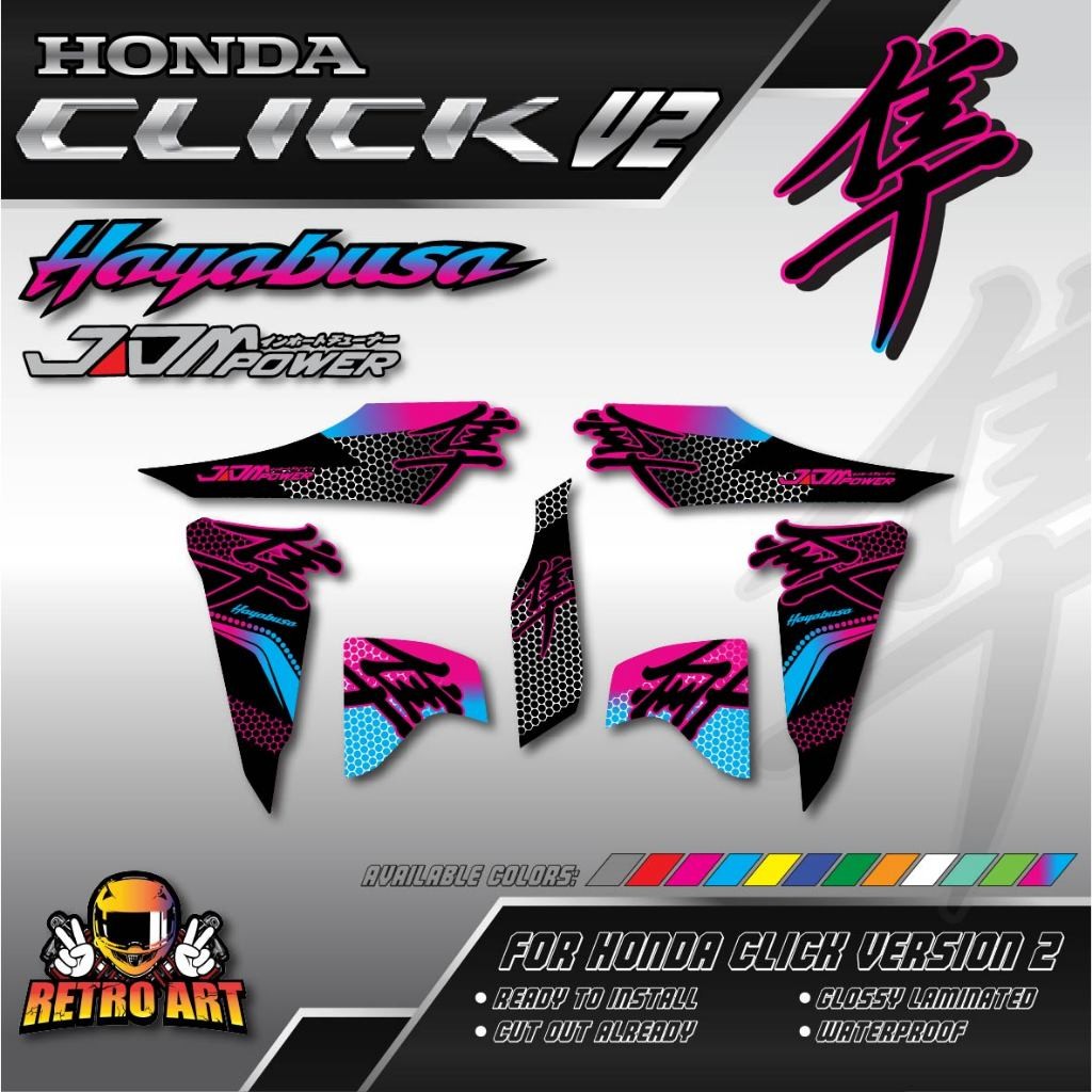 HONDA CLICK GAME CHANGER 125 V2 HAYABUSA DECALS CONCEPT | Shopee ...