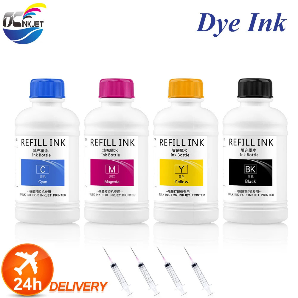 250ml Black Refilled Dye Ink Photo Universal Ink patible for HP Canon ...