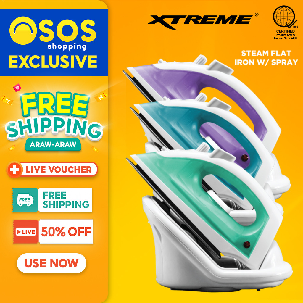 XTREME HOME 1600w Cordless Wireless Steam Flat Iron with Spray XH ...