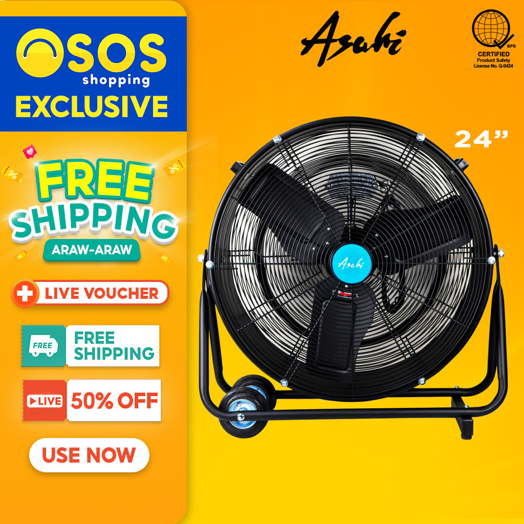 Asahi Original Industrial Electric Fan | Drum Fan 24inch Metal Blade DM ...