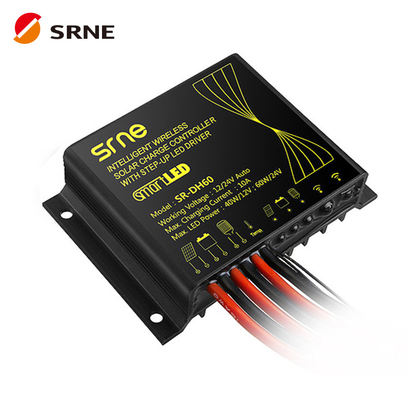 SRNE SR-DH60 12V 24V Solar Charge Controller 10A Intelligent Wireless ...