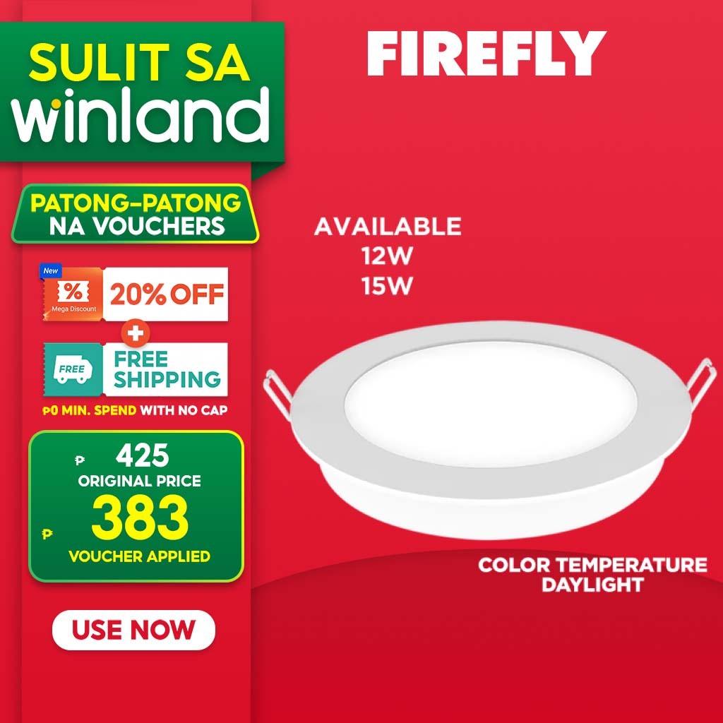 Firefly by Winland Basic Series Backlit Slim LED Downlight 12W-15W ...