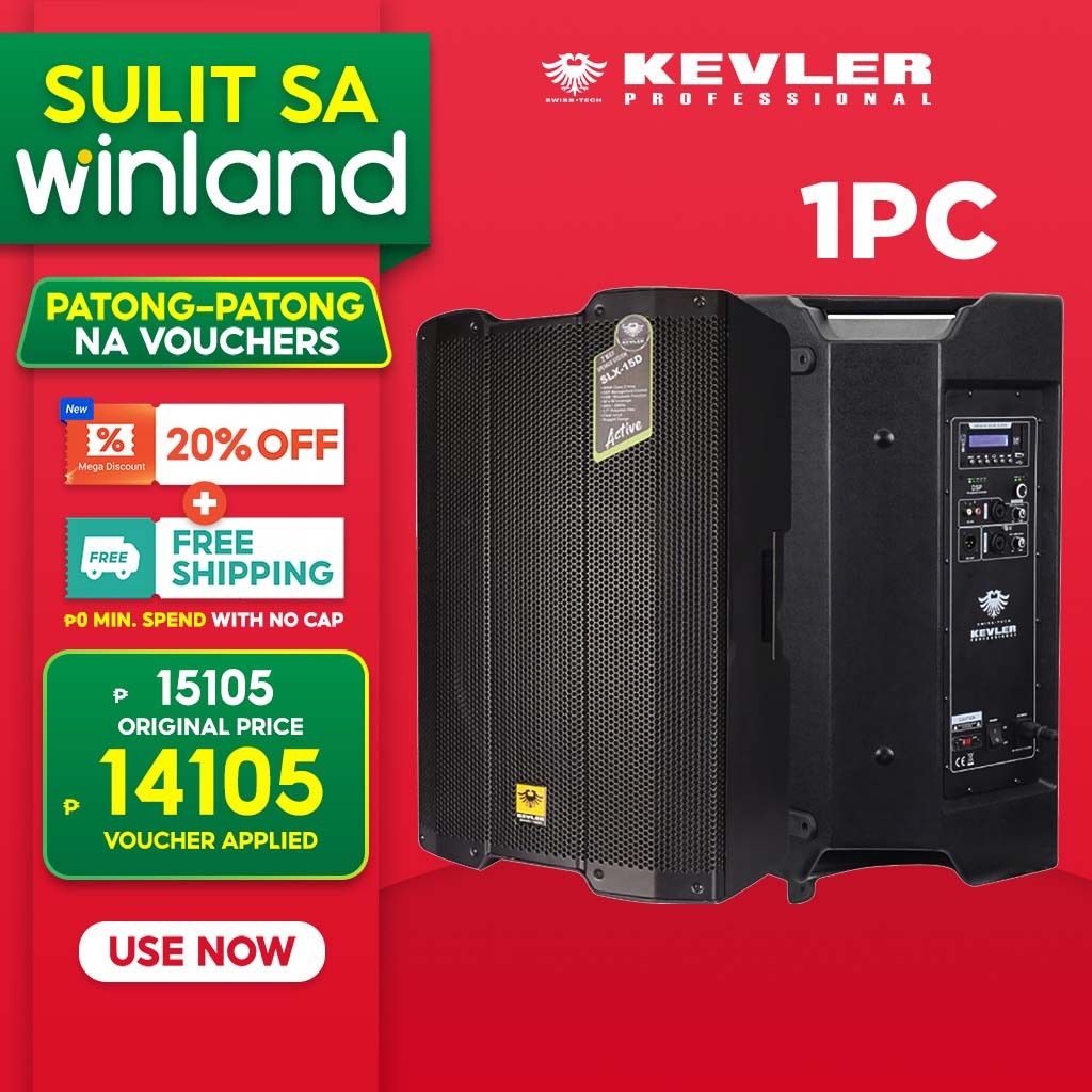 Kevler by Winland 1pc SLX-15D 15 Inches 2 Way Full Range Active Speaker 500W Class D Amp w/USB ...