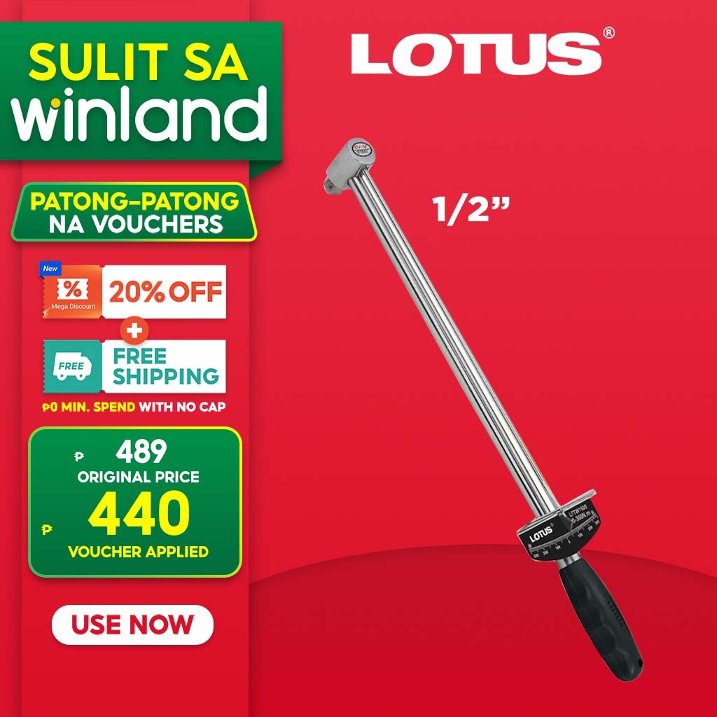 Lotus by Winland 180° pivoting head TORQUE WRENCH 1/2D 300NM LTTW1500 ...