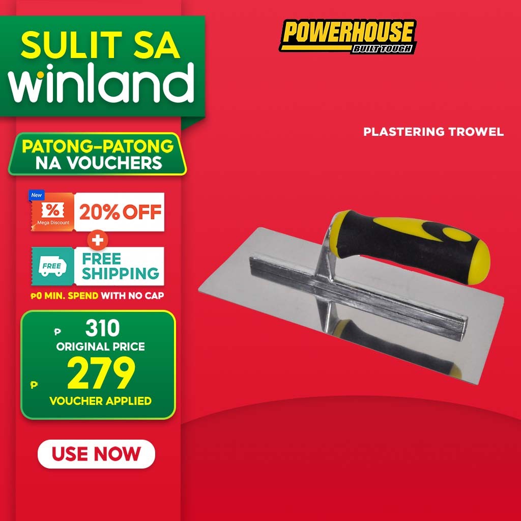 Powerhouse by Winland Stainless Steel Plastering Trowel Plain PH-PT-P ...