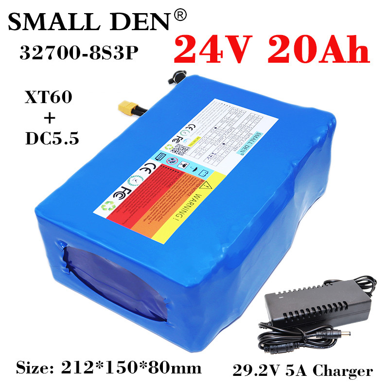️24V 20Ah 32700 Lifepo4 battery pack 8S3P Built-in 50A Same port BMS ...