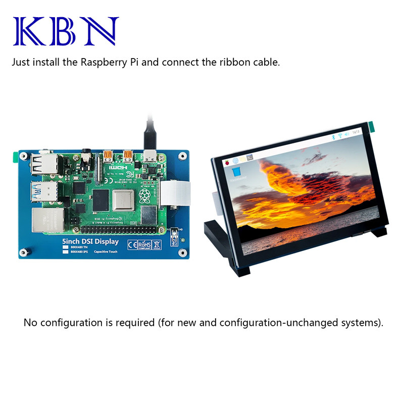 ♀Freenove 5 / 7 Inch Touchscreen Monitor for Raspberry Pi, 800x480 ...