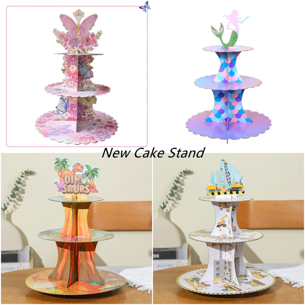 Paper cake tray Children's birthday dessert table bracket Disposable ...