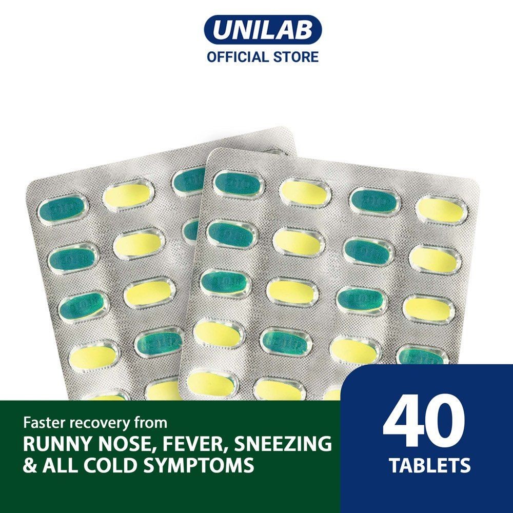 Unilab Neozep Z+ 40 Tablets- Faster recovery from Runny Nose, Fever ...