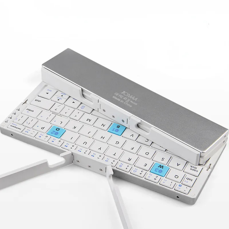 ☠BOW Foldable Bluetooth Keyboard Rechargeable Keyboard Mini Folding ...