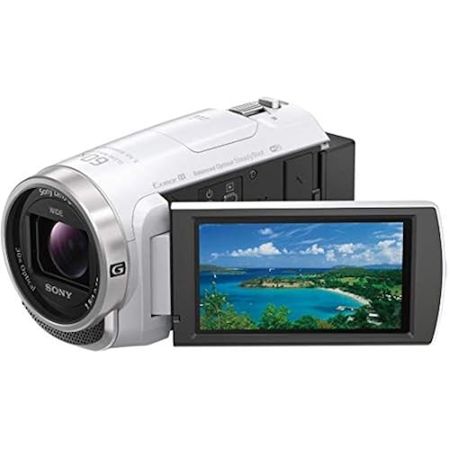 Sony Refurbished / Video Camera Handycam HDR-CX680 White 64GB internal memory 30x optical zoom W ...