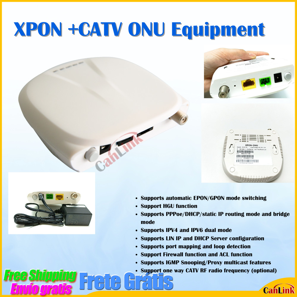 ♨XPON+CATV ONU Equipment Ftth Fiber Transmission To Rf Optical Modem Support Multiple Modes CATV ...