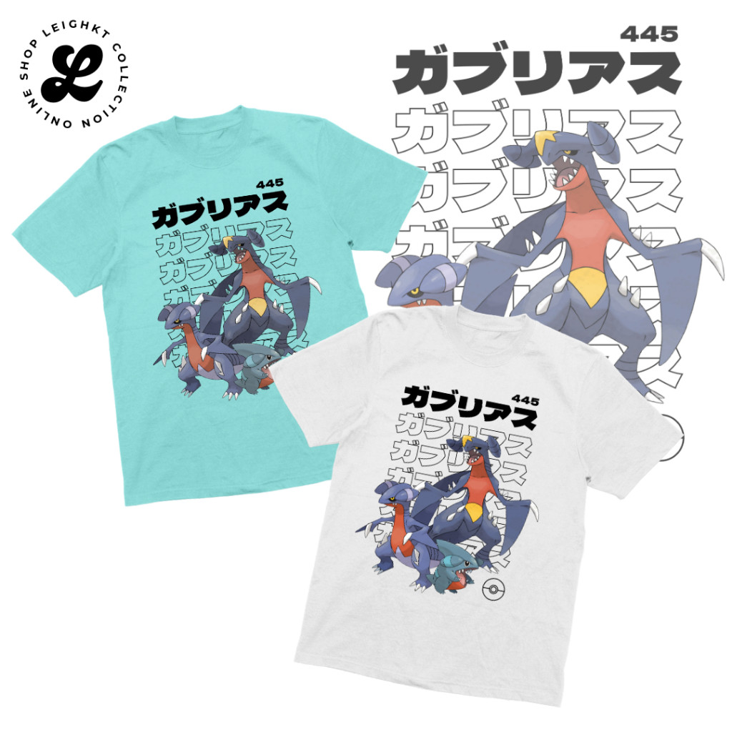 GARCHOMP Evolution Pokemon Anime Shirt 『Cotton Spandex』 Leighkt ...