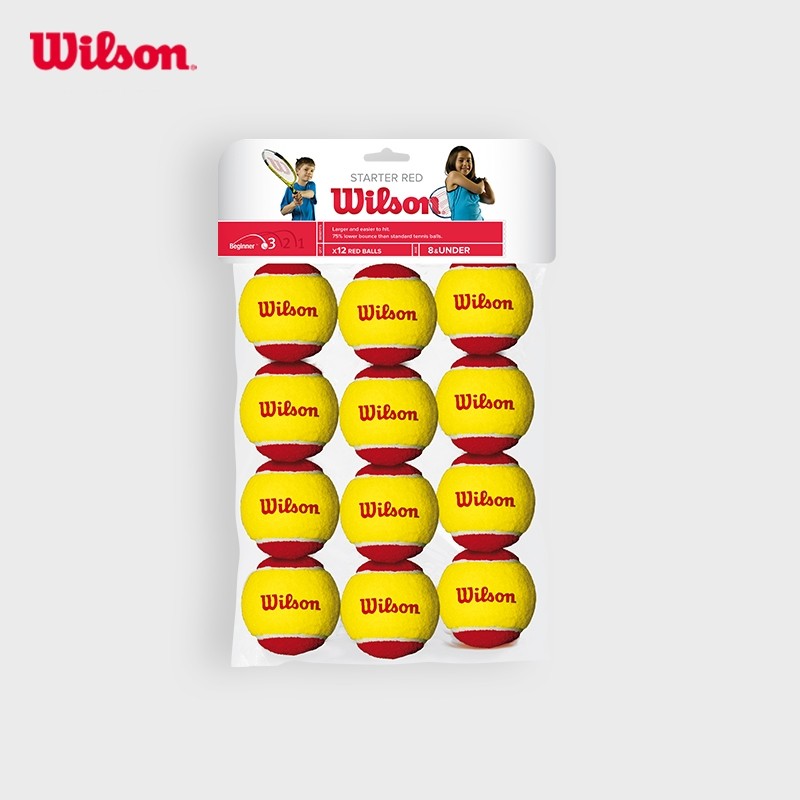 12 Balls | Wilson Starter Red Tennis Balls Less Bounce Teenager Junior ...