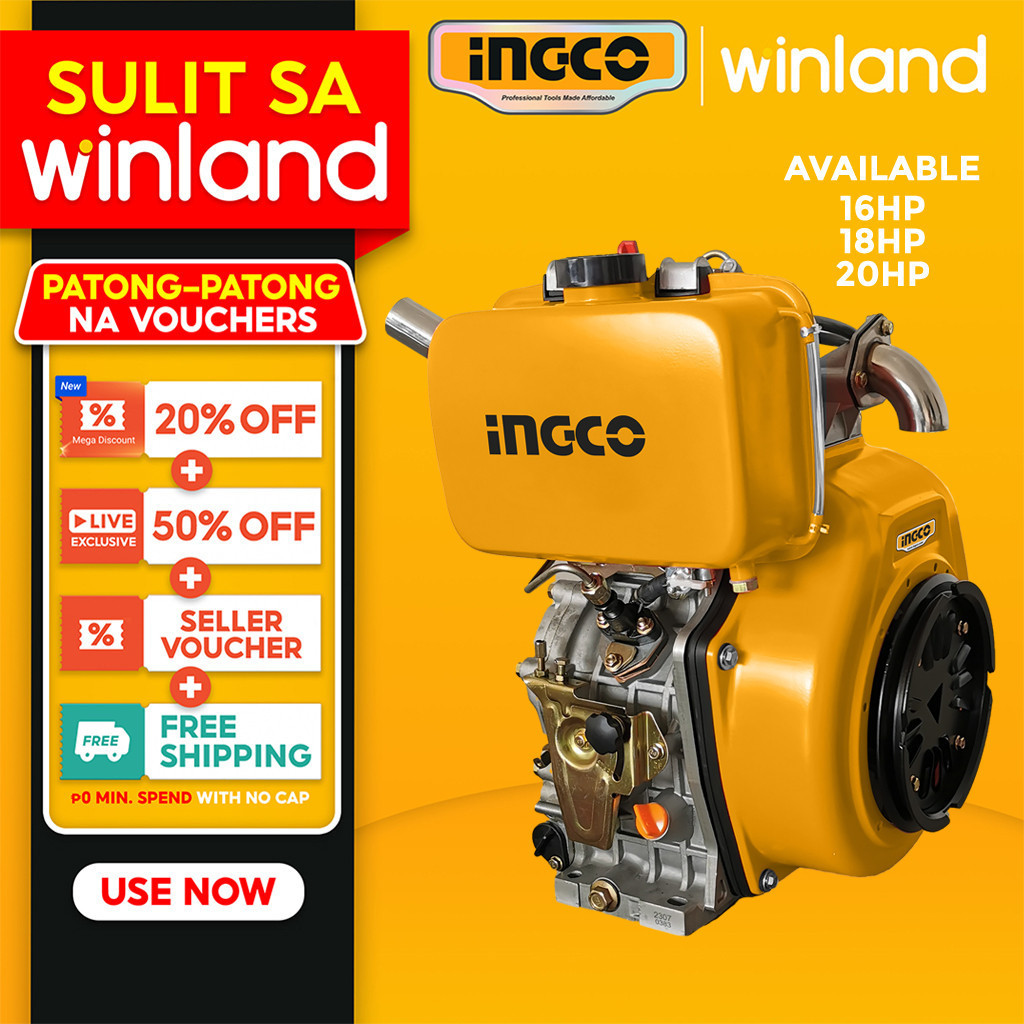 Ingco by Winland 12HP-20HP Single-Cylinder Vertical 4-Stroke Air Cooled ...