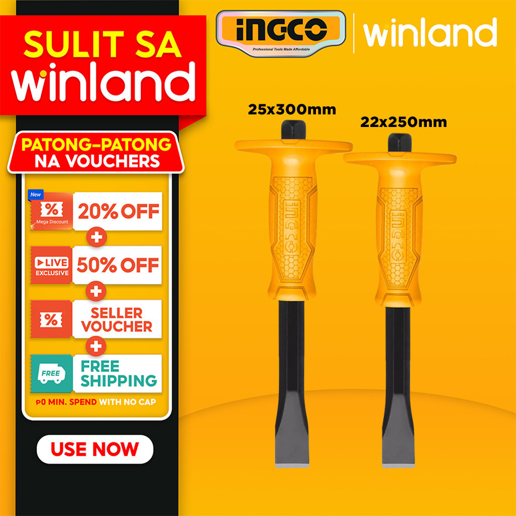 Ingco by Winland Cold Chisel 22 x 250mm(16mm) and 25 x 300mm(18mm) ING ...
