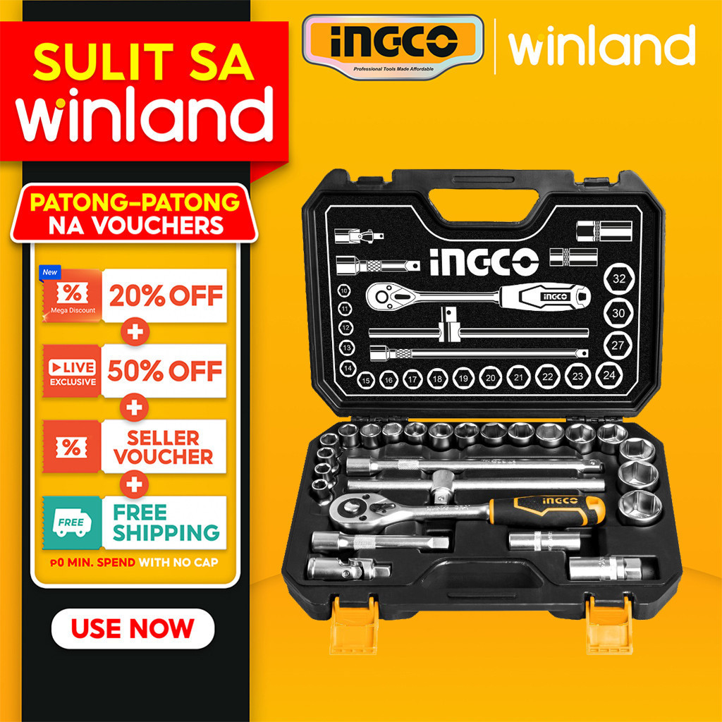 Ingco by Winland 1/2" Socket Set HKTS12251 ING-HT | Shopee Philippines