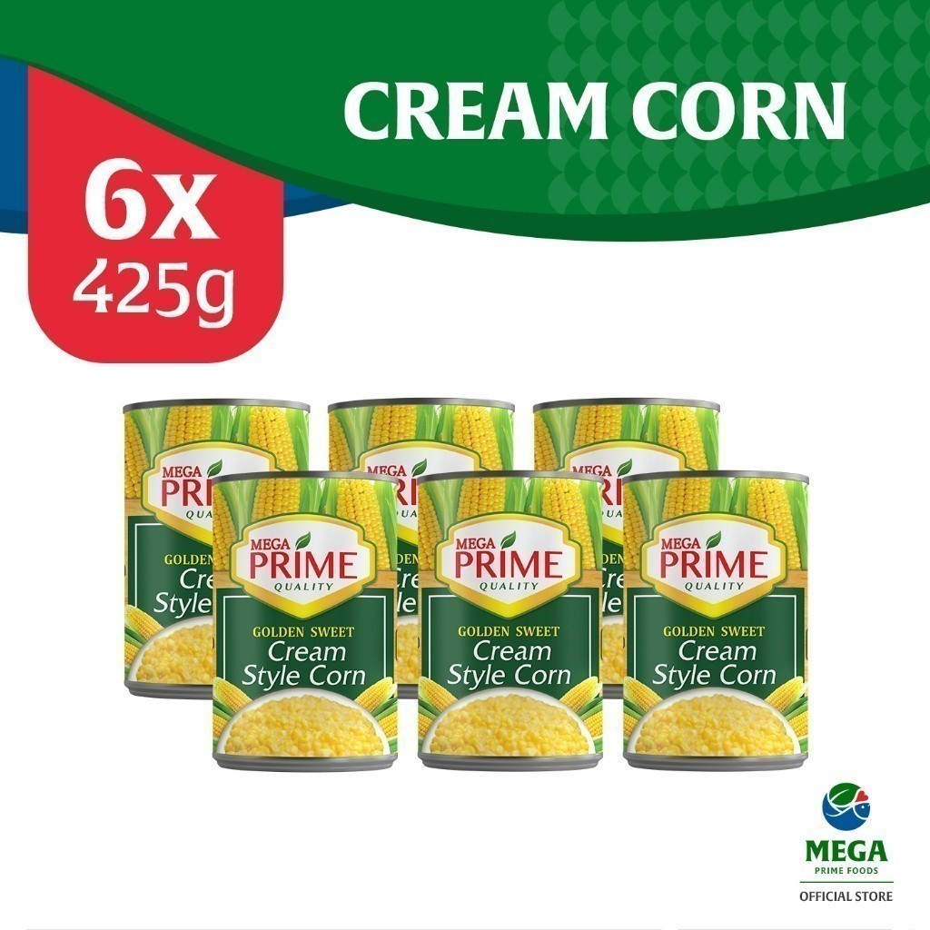 Mega Prime Cream Corn Easy Open Can 425G By 6'S | Shopee Philippines