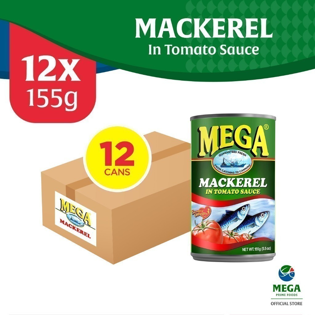Mega Mackerel In Tomato Sauce 155G By 12'S | Shopee Philippines