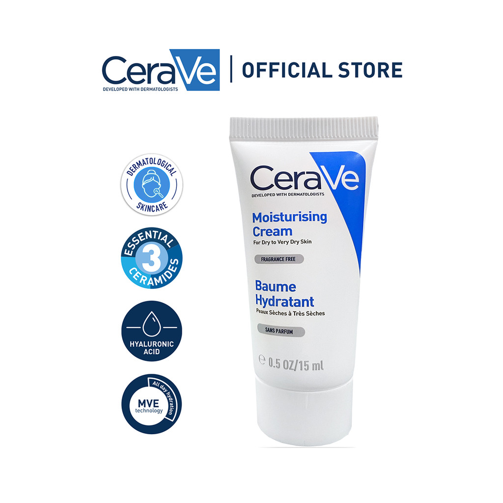 CeraVe Moisturising Cream for Dry to Very Dry Skin (15ml) | Barrier ...