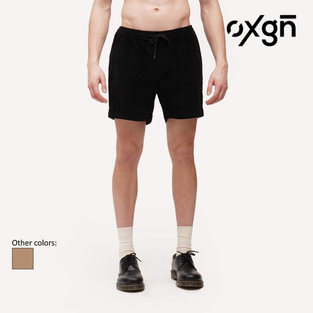 OXGN Urban Corduroy Shorts For Men (Black/Khaki) | Shopee Philippines