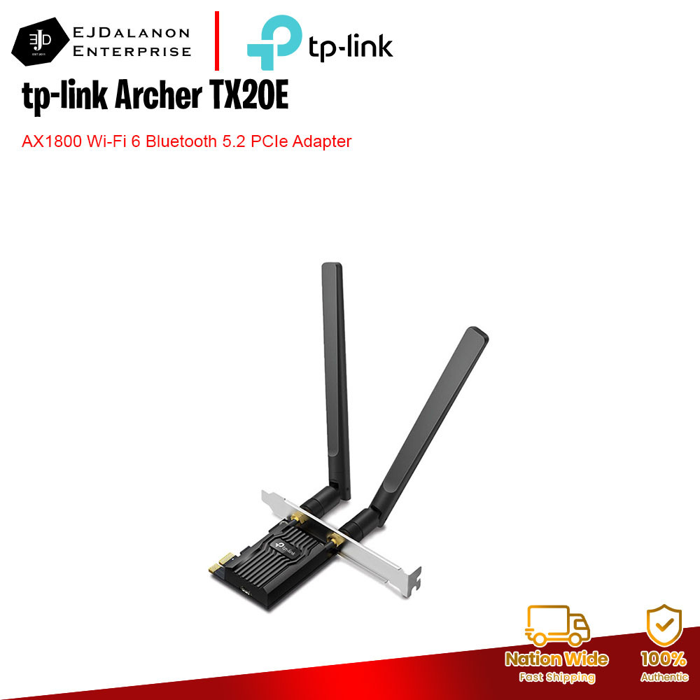 tp-link Archer TX20E AX1800 Wi-Fi 6 Bluetooth 5.2 PCIe Adapter ...