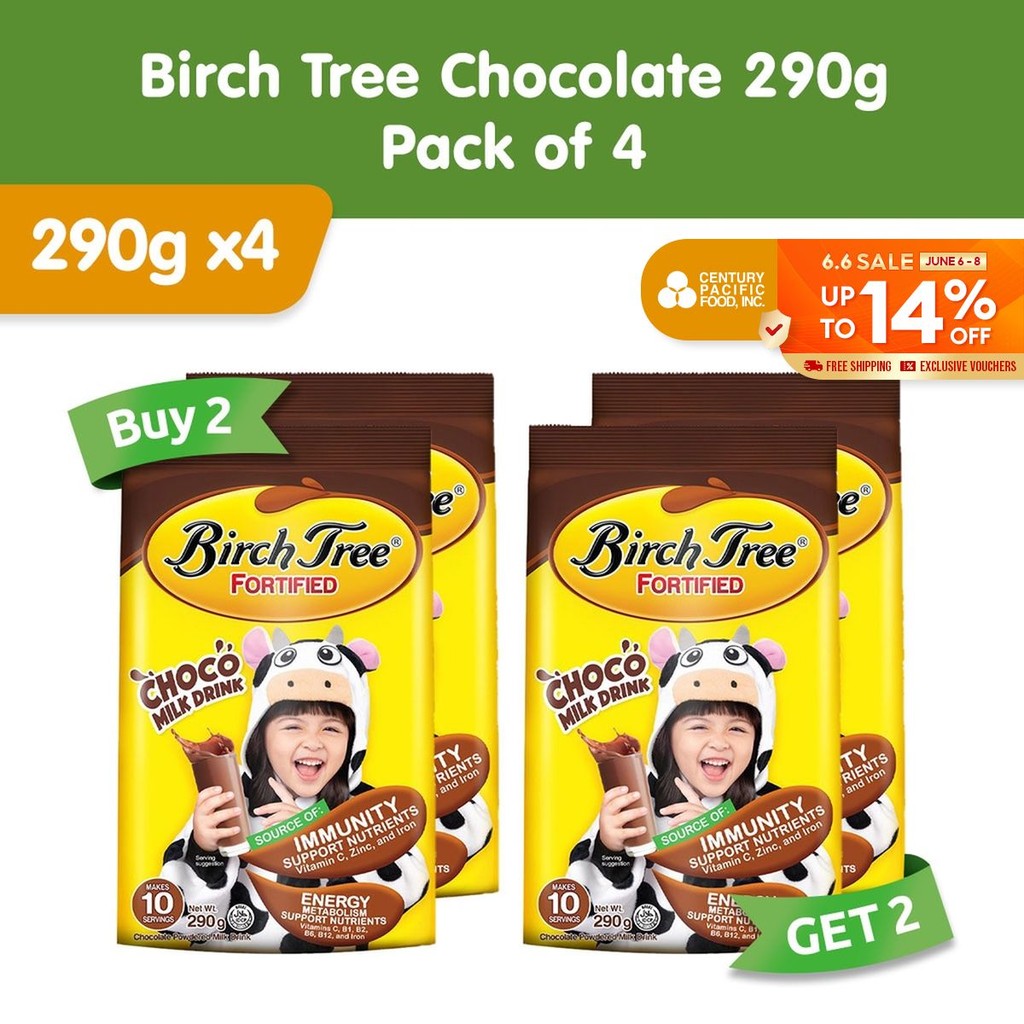 Birch Tree Chocolate 290g Pack of 4 | Shopee Philippines