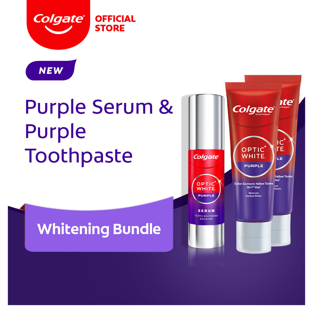 [BUY 1, FREE 2] Colgate Purple Whitening Booster Serum 40ml + 2 Purple ...