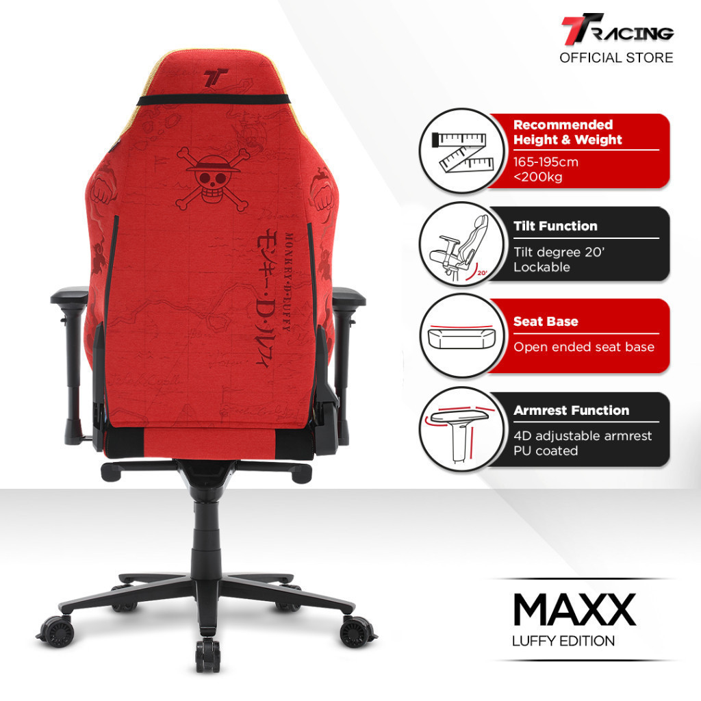 TTRacing Maxx Luffy Edition Air Threads Fabric Gaming Chair | One Piece ...