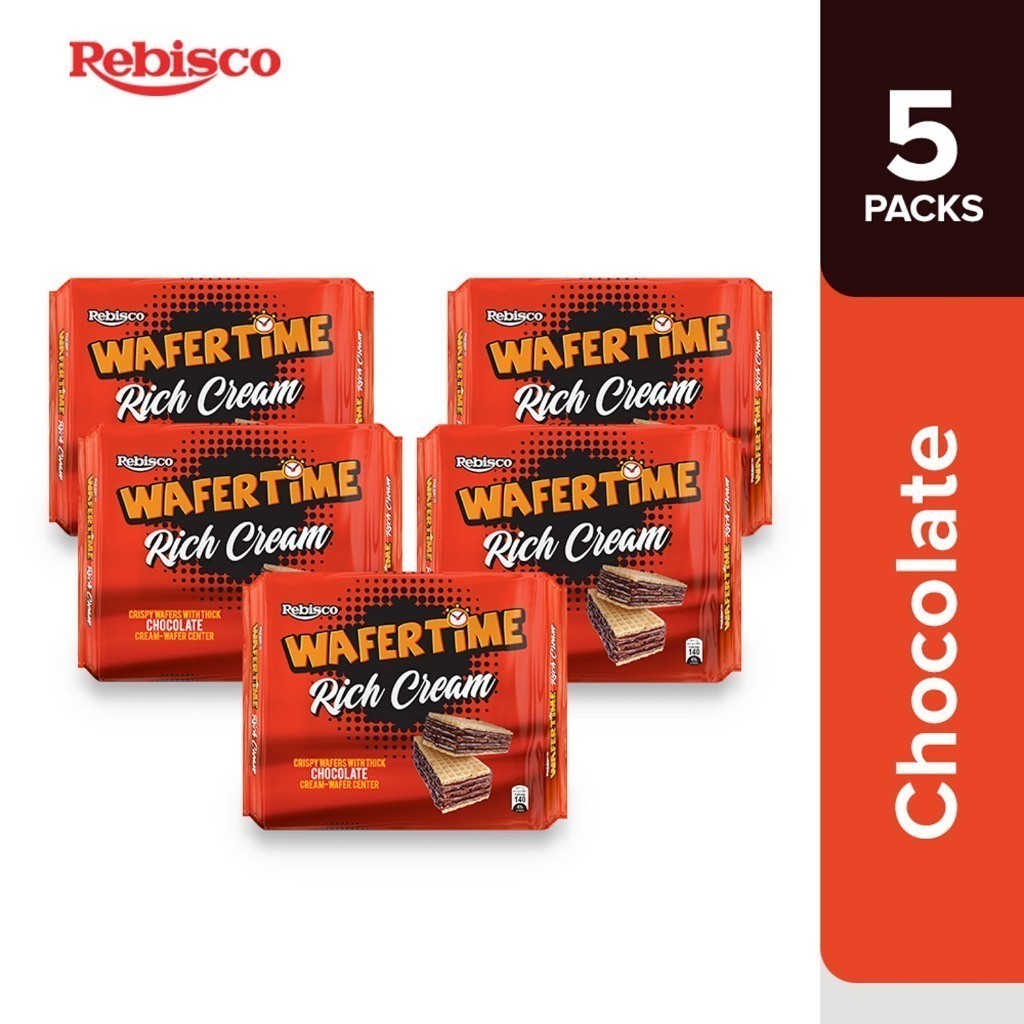 Wafertime Rich Cream Wafers Choco 27g x 10pcs (Set of 5) | Shopee ...