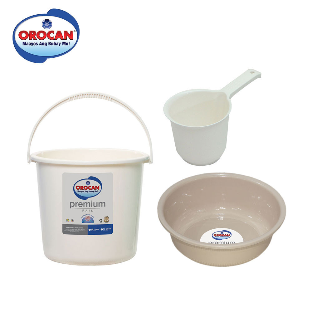 Orocan Premium Aesthetic Timba Tabo & Palanggana Set | Pail/Timba (12L ...