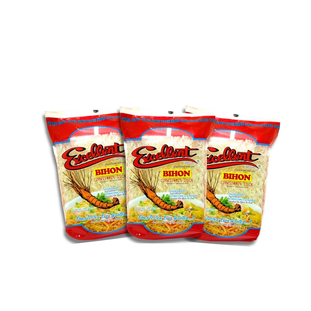 [Bundle of 3] Excellent Cornstarch Stick Bihon Noodles 454g | Shopee ...