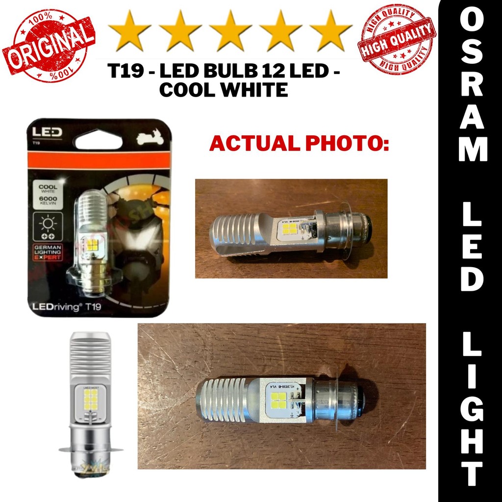 Led Headlight Bulb Osram for HONDA PCX 160 T19 COOL WHITE 12V FOR MOTORCYCLE | Shopee Philippines